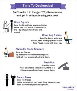 Deskercise to stay fit and healthy in office - foundit